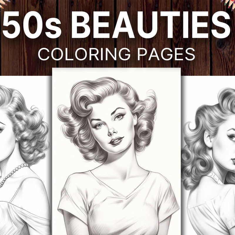 1950s Coloring Book - Etsy
