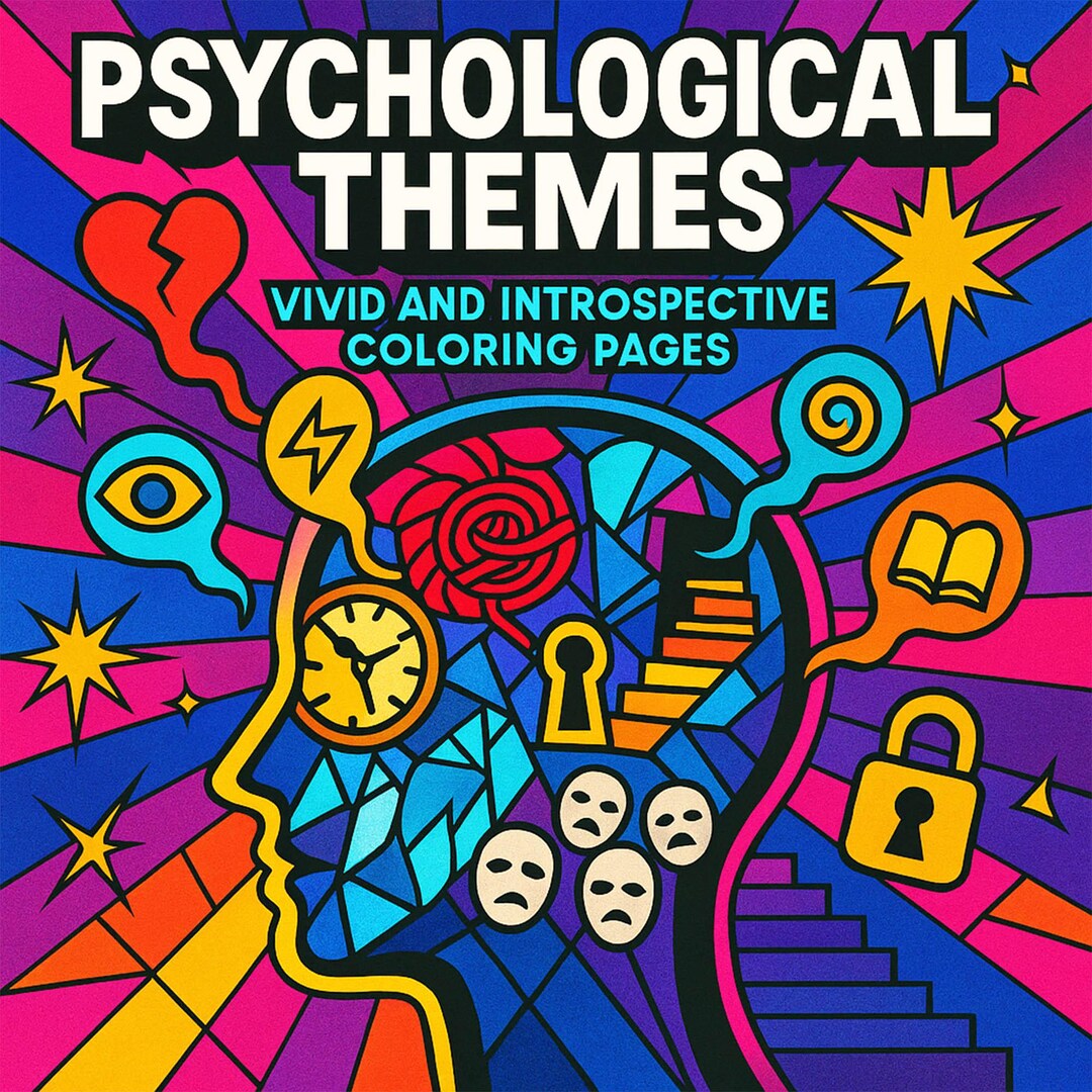 Surreal Psychological Coloring Pages: Anxiety & Abstract Art (digital ...