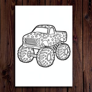 Monster Truck Coloring Pages: 20 Action Designs for Kids (digital ...