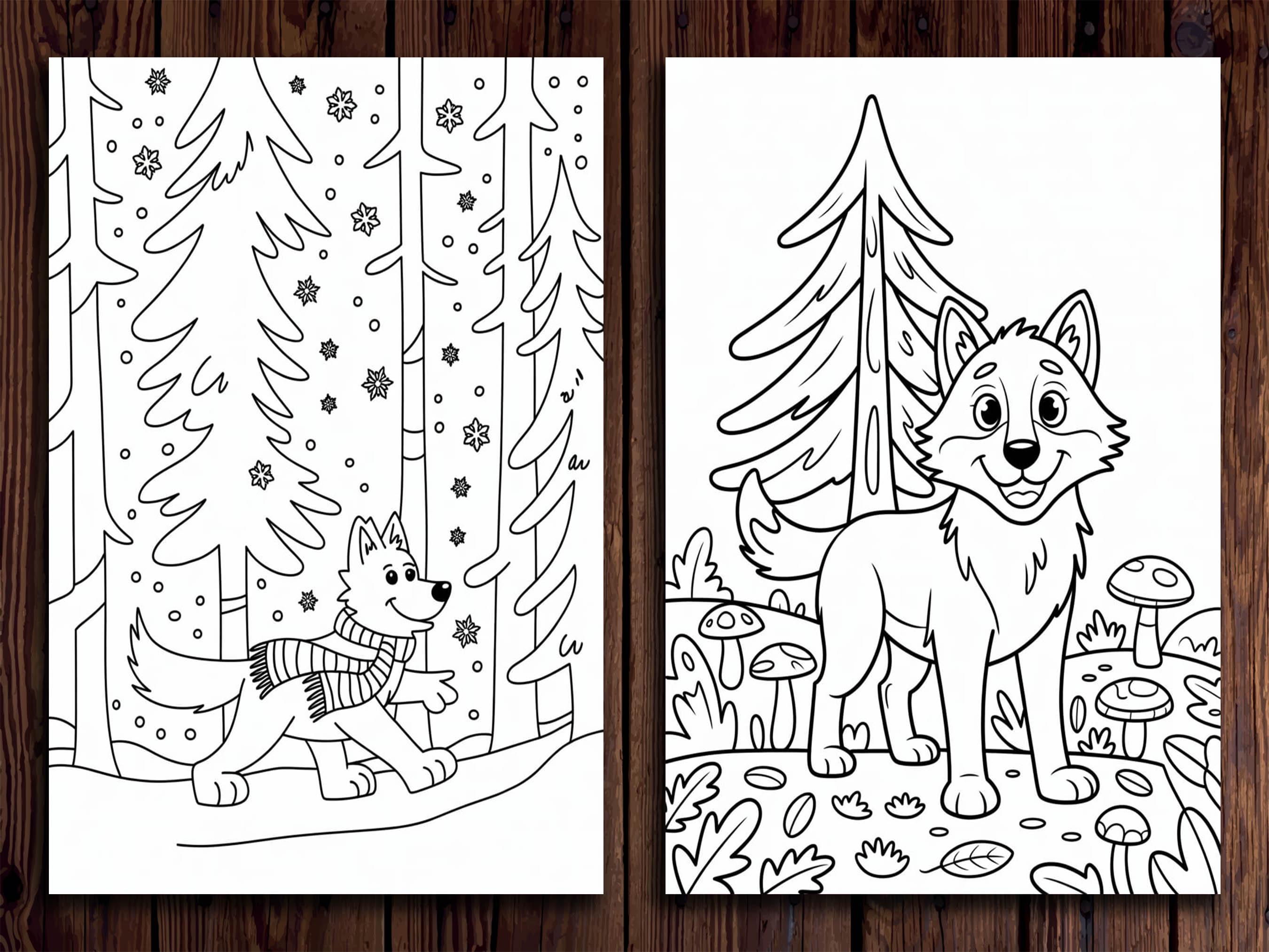 20 Wolf Coloring Pages Printable | Realistic, Cute & Howling Forest ...
