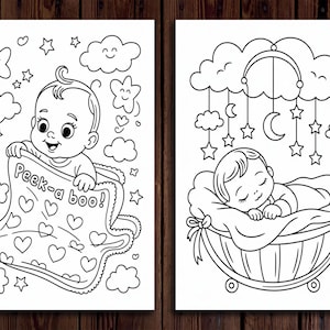 Baby Coloring Pages | 20 Sweet Designs (digital Download) - Etsy