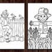 Scarecrow Coloring Pages: Fall Harvest Fun for Kids (digital Download ...