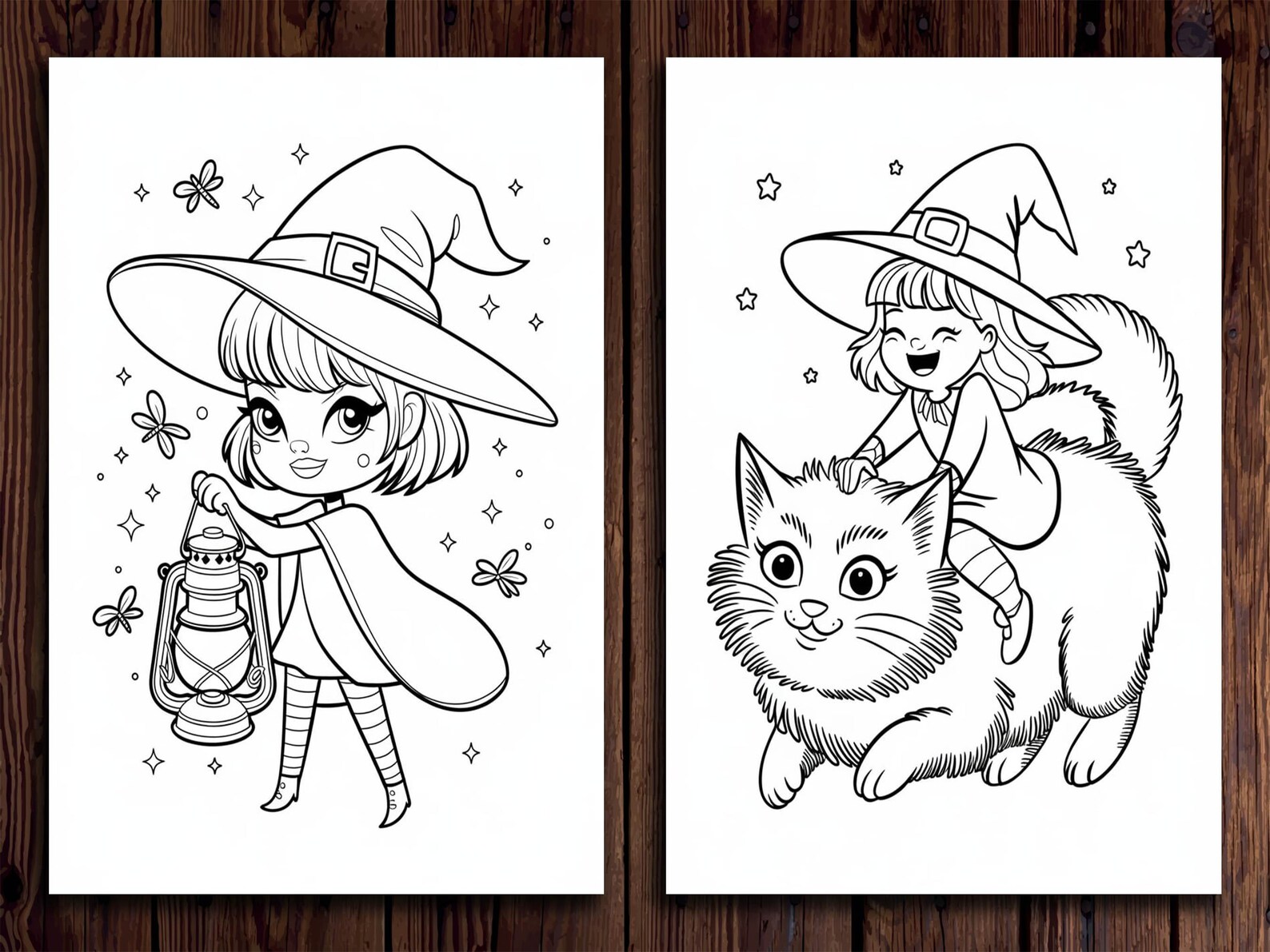 Kawaii Witch Coloring Pages | Spooky Chibi Designs (digital Download ...