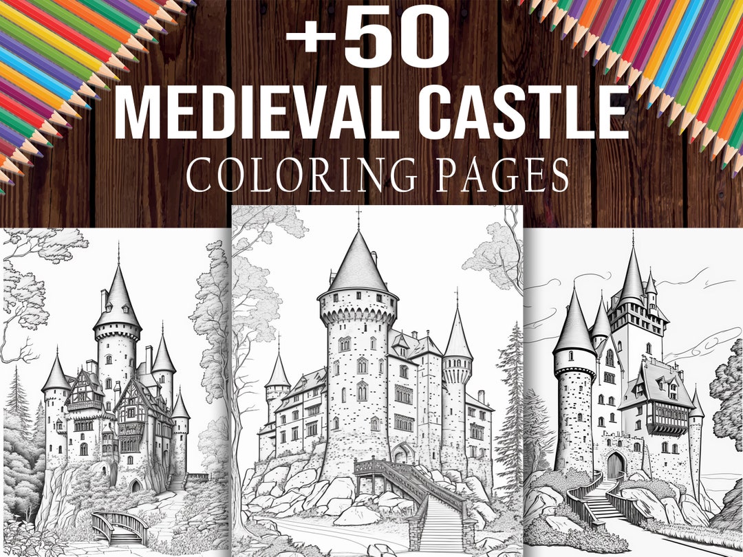 Medieval Castle Coloring Pages: Immerse Yourself in the Majestic World ...