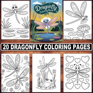Dragonfly Coloring Pages | 20 Beautiful Bug & Nature Designs for Kids ...