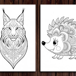 50 Animal Mandala Coloring Pages: Wildlife Art, Floral & Geometric (PDF ...