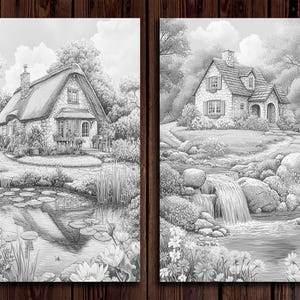 Stone Cottage Coloring Pages: 37 Rustic Countryside Scenes (printable ...