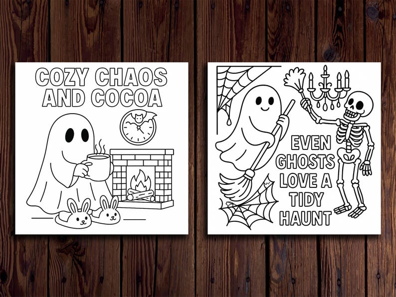 Cozy Haunted House Coloring Pages: Spooky-cute Halloween Designs (PDF ...