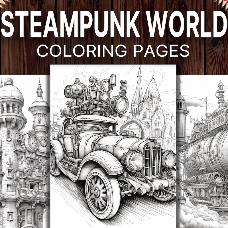 Steampunk Coloring - Etsy