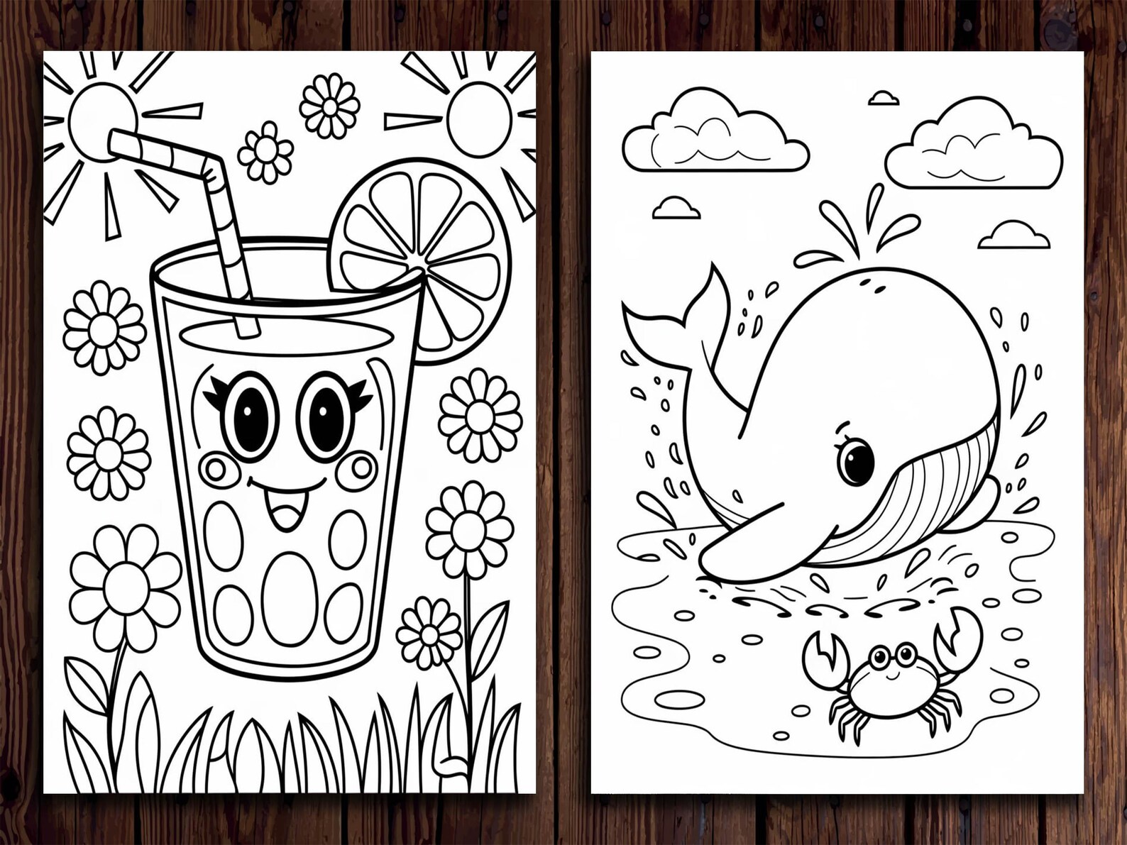 Kawaii Summer Coloring Pages | Beach, Ice Cream (digital Download) - Etsy