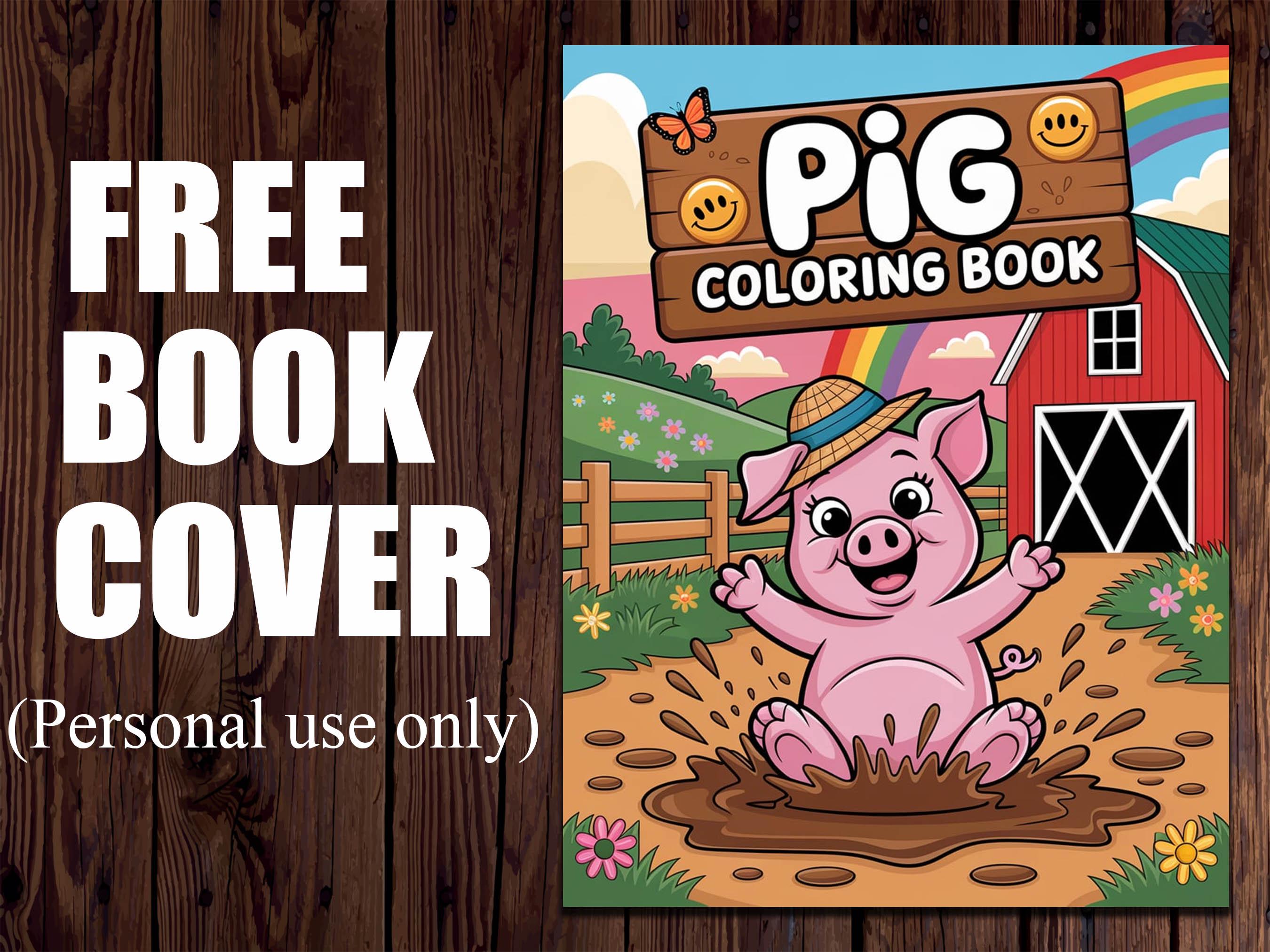 Pig Coloring Pages | Farm Animal Printable Sheets (digital Download) - Etsy