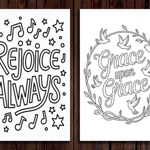 Christian Quotes Coloring Pages | 20 Bible Verse & Faith Affirmation ...