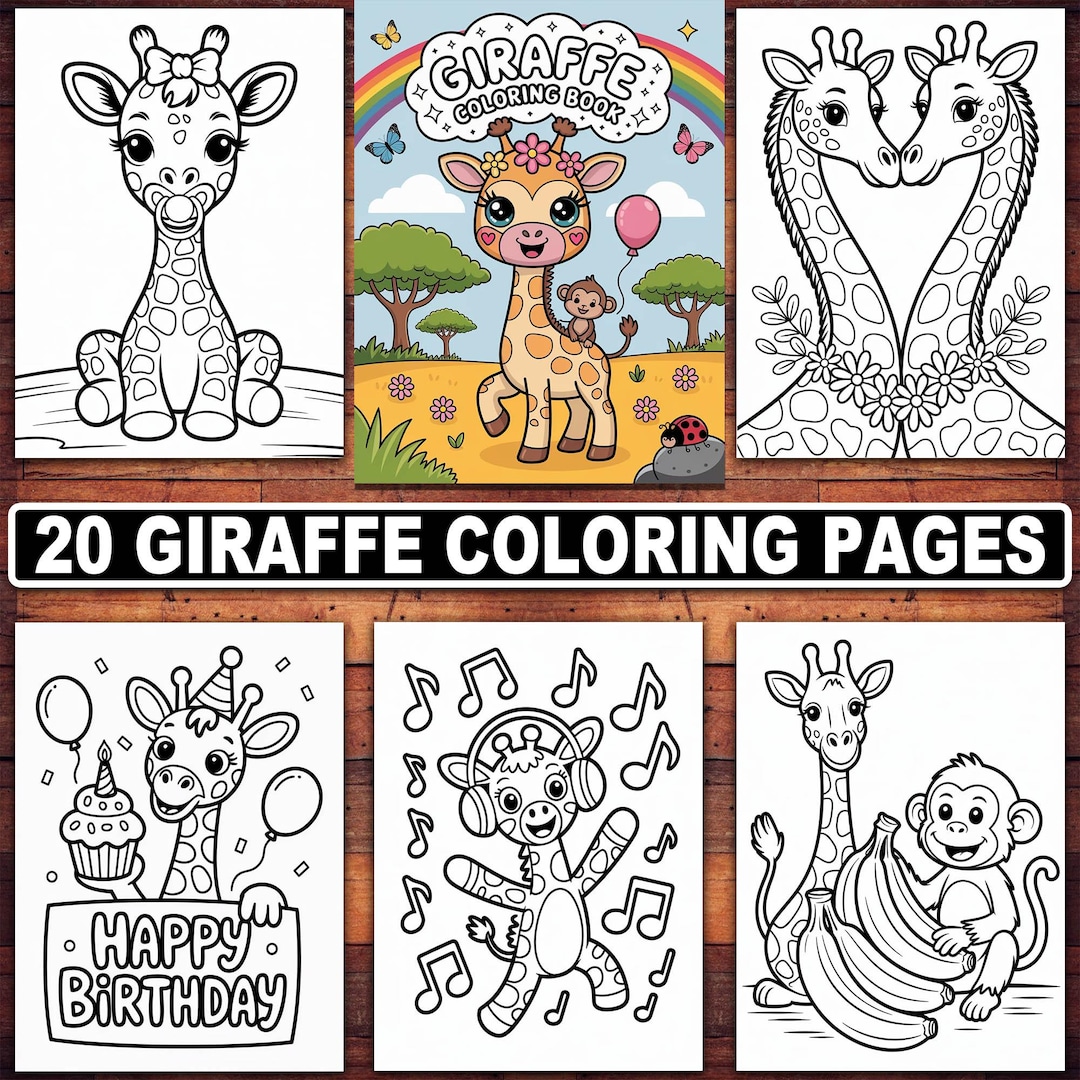 Giraffe Coloring Pages | 20 Cute, Realistic & Safari-inspired Designs ...