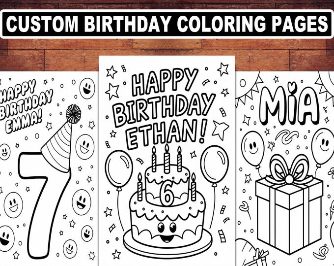 Personalized Name Coloring Pages for Kids & Adults | Custom Printable Coloring Sheets | Same-day ...