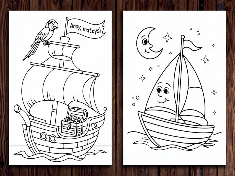 Boat Coloring Pages: 20 Nautical Designs for Kids & Adults (PDF ...