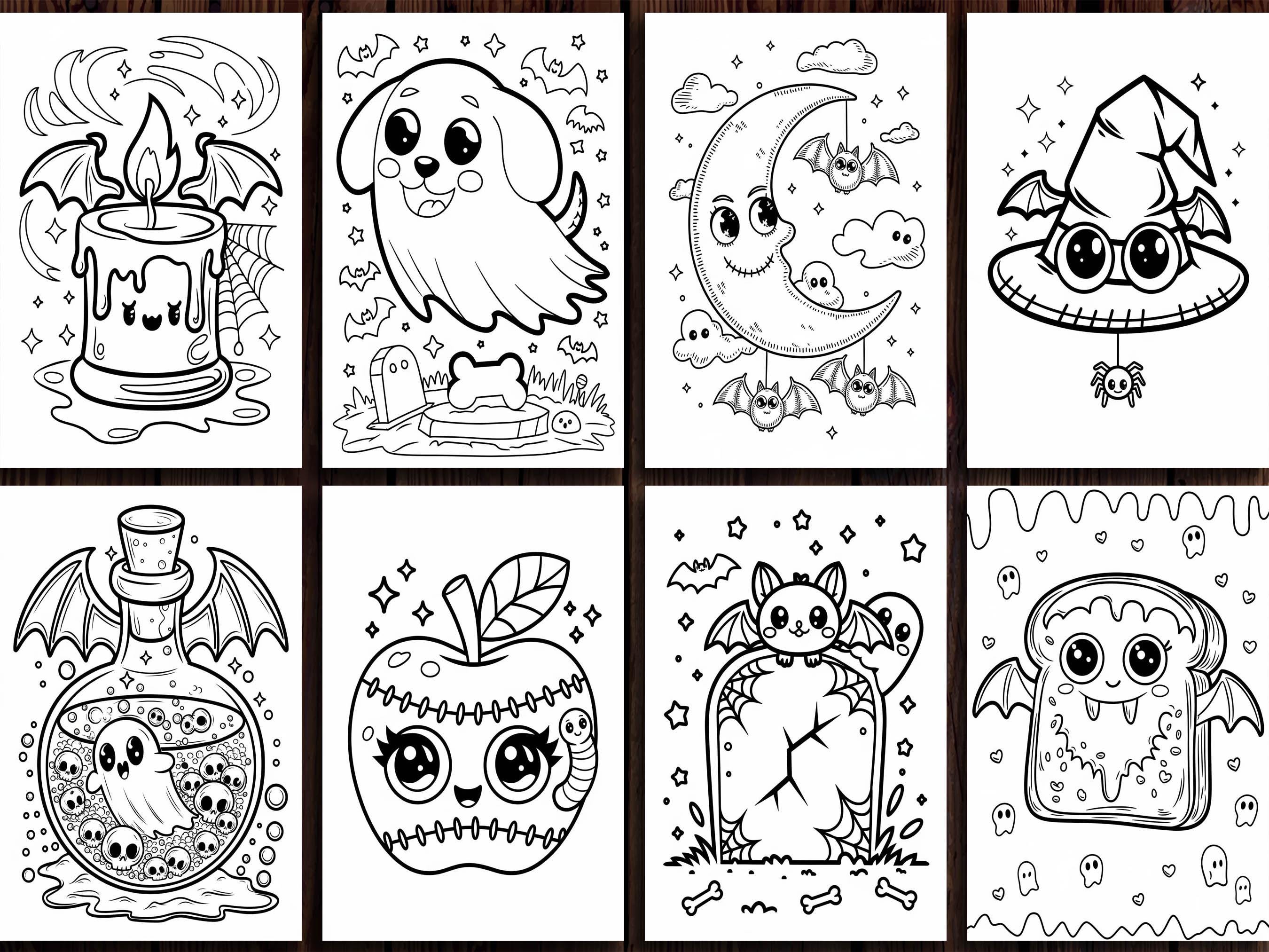 Creepy Kawaii Coloring Pages: 40 Spooky-cute Chibi Horror Designs ...