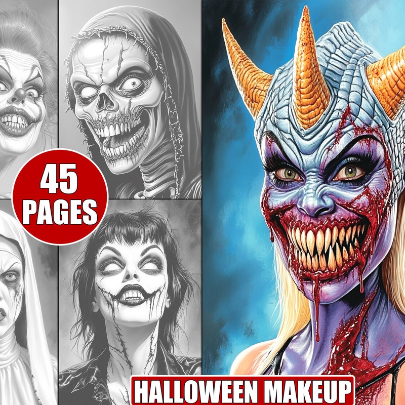 Printable Scary Faces - Etsy