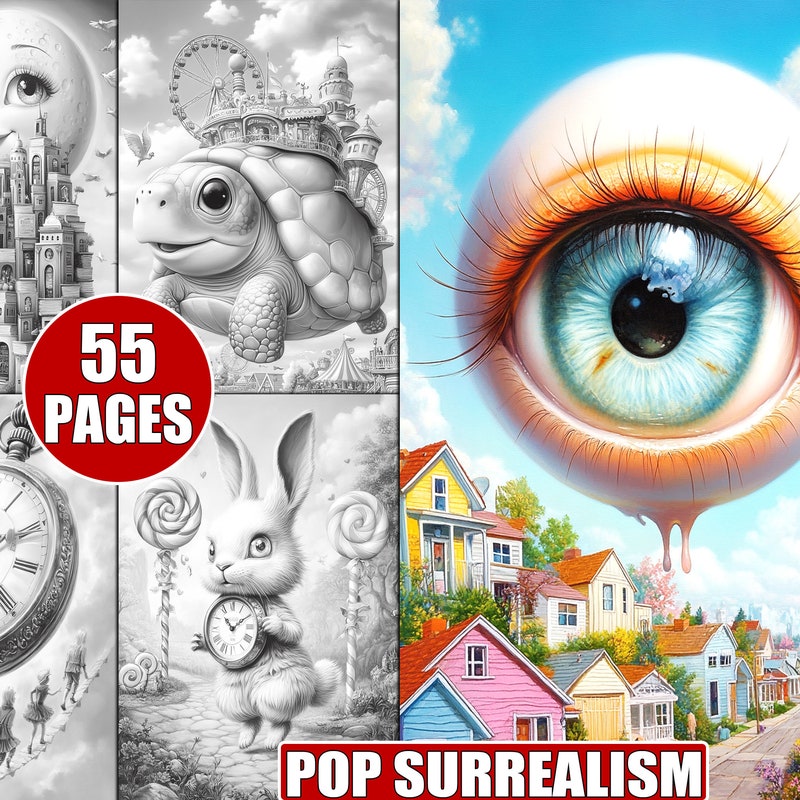 Surrealism Coloring - Etsy