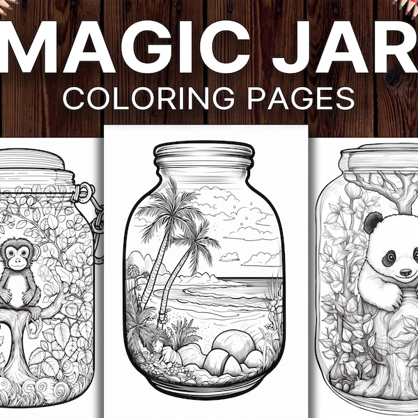 Jar Coloring Pages - Etsy UK