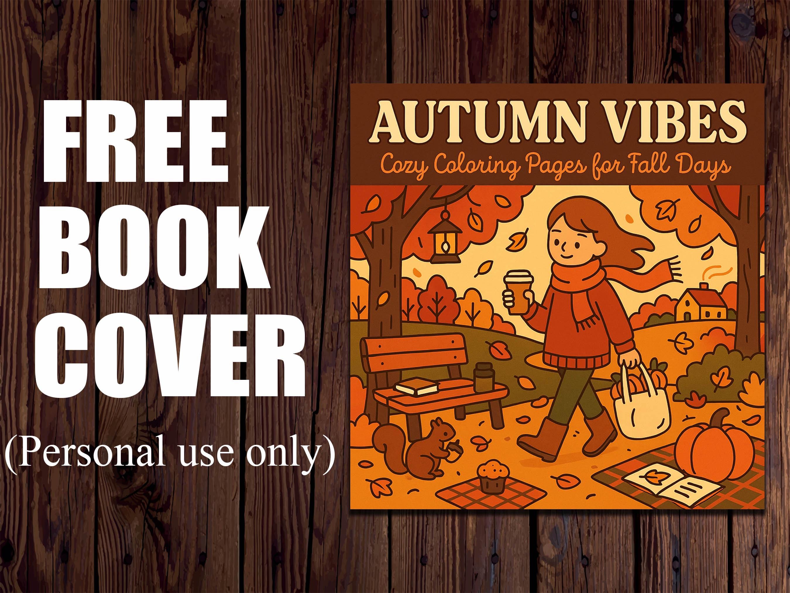 Cozy Autumn Coloring Pages: Fall Scenes Printable (digital Download) - Etsy