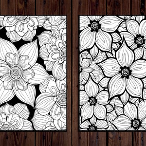 50 Floral Mandala Coloring Pages for Adults, Mindful Patterns Coloring ...