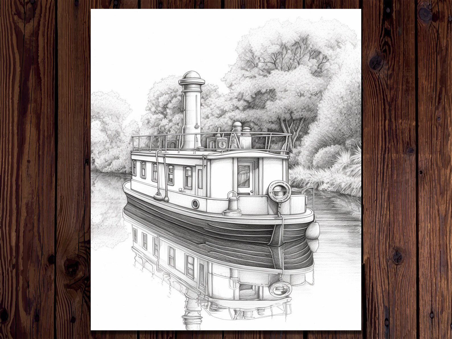 Canal Boat Coloring Book: 50 Nautical Designs for Adults (printable PDF ...