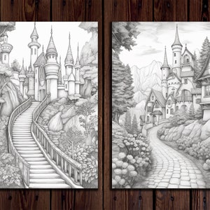 50 Scottish Castles Coloring Pages for Adults, Architecture Coloring ...