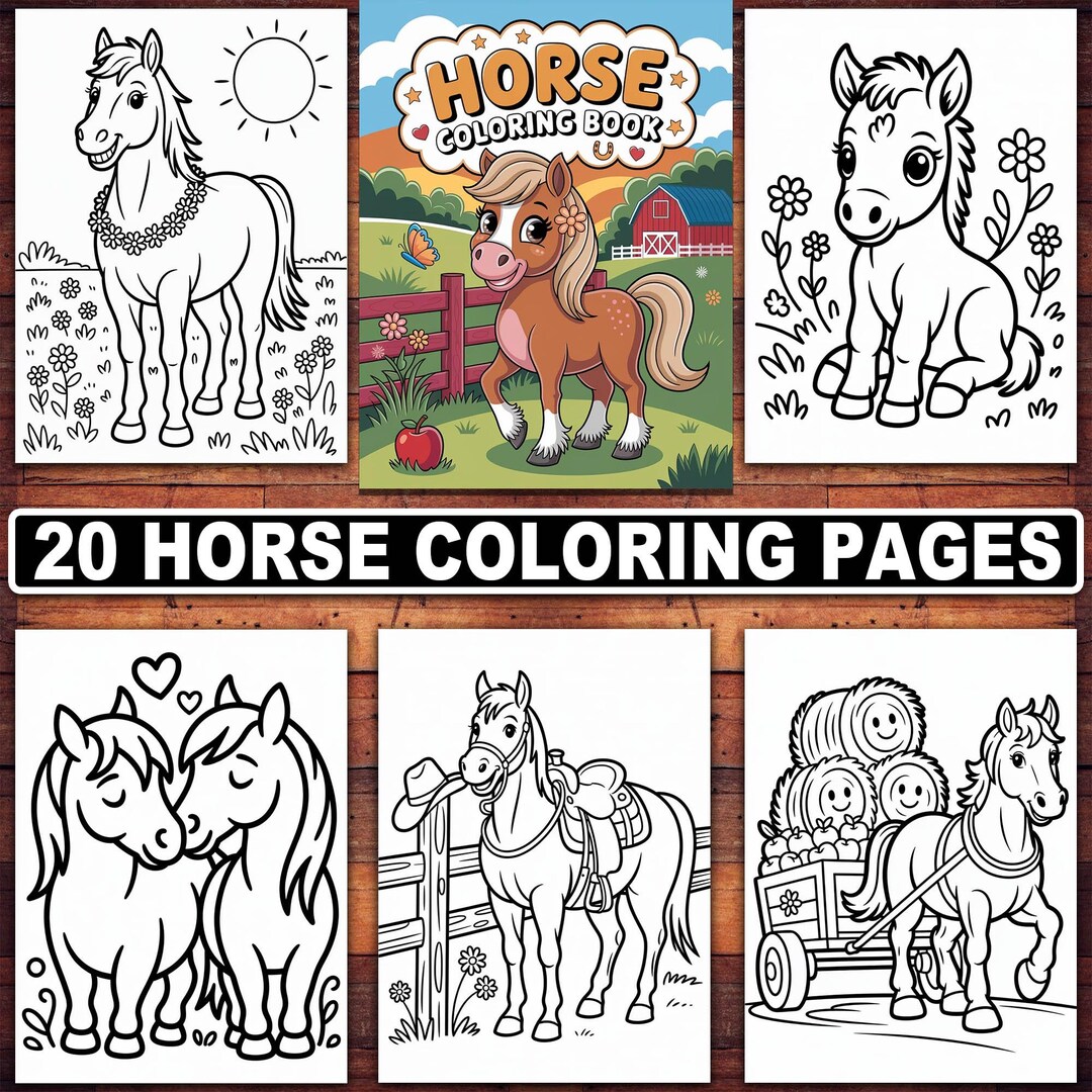 20 Horse Coloring Pages Printable | Realistic & Cute Pony Sheets With ...
