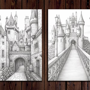 50 Scottish Castles Coloring Pages for Adults, Architecture Coloring ...