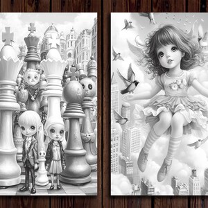 55 Printable Pop Surrealism Grayscale Coloring Pages for Adults ...