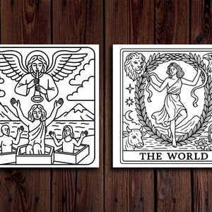 Tarot Card Coloring Pages Printable | 20 Mystical Major Arcana Designs ...