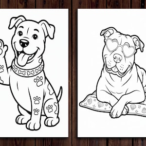 20 Pitbull Coloring Pages Printable | Cute & Realistic Pitbull Puppies ...