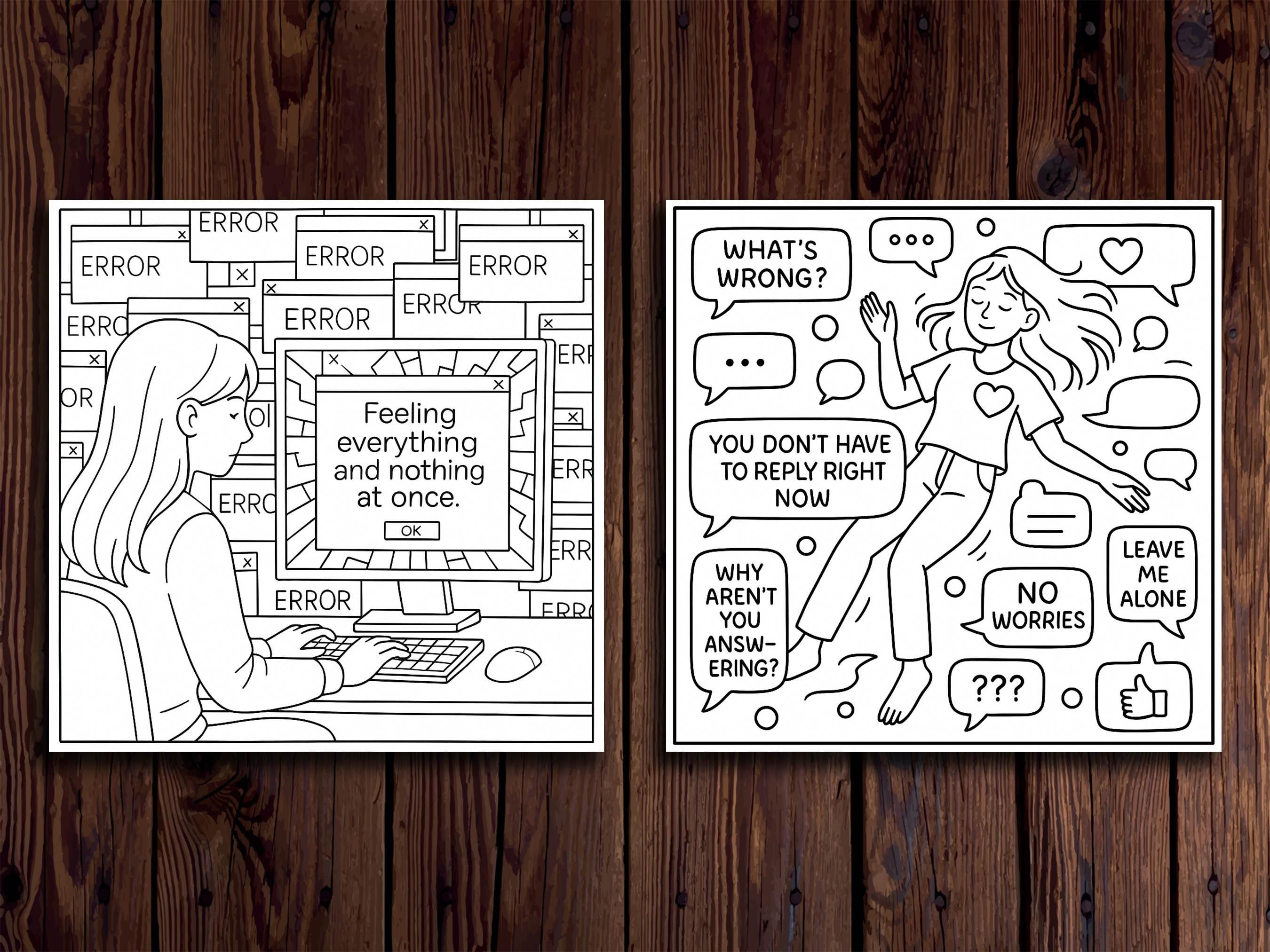 Digital Girl Coloring Pages – Y2K Nostalgia, Pixel Art (digital ...