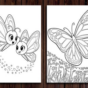 Kawaii Butterfly Coloring Pages | 20 Fun Designs (digital Download) - Etsy