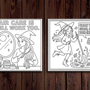 Witch Coloring Pages: Pumpkin Spice Coven, Cozy Autumn Vibes (printable ...