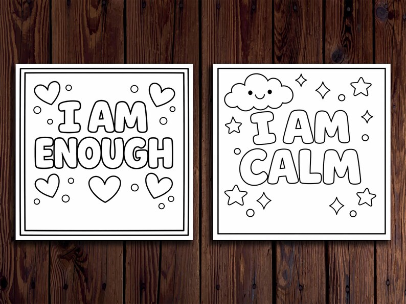 Affirmations Quotes Printable Coloring Pages – 20 Positive & Calming ...