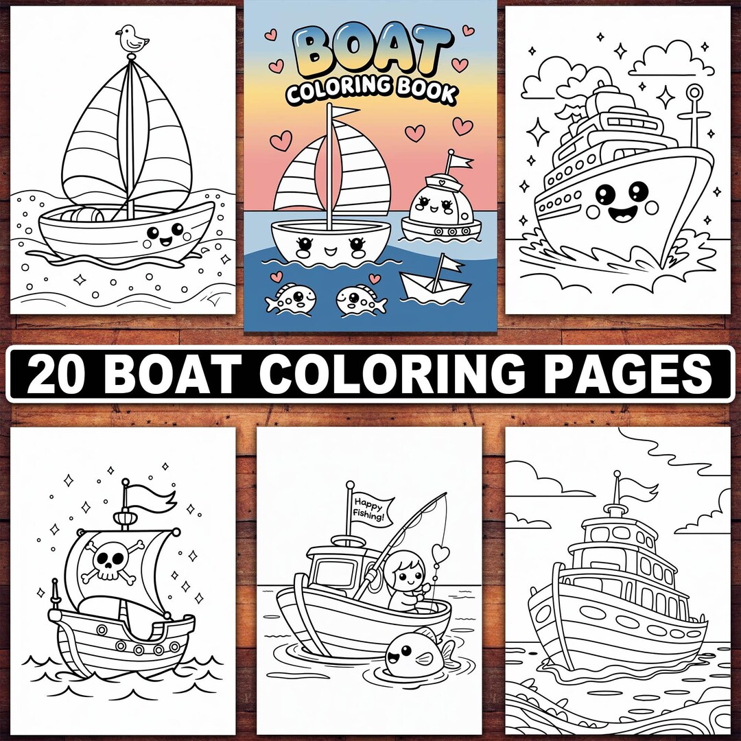 Boat Coloring Pages 20 Nautical Designs For Kids Adults PDF Boat Coloring Pages 20 Nautical Designs For Kids Adults PDF