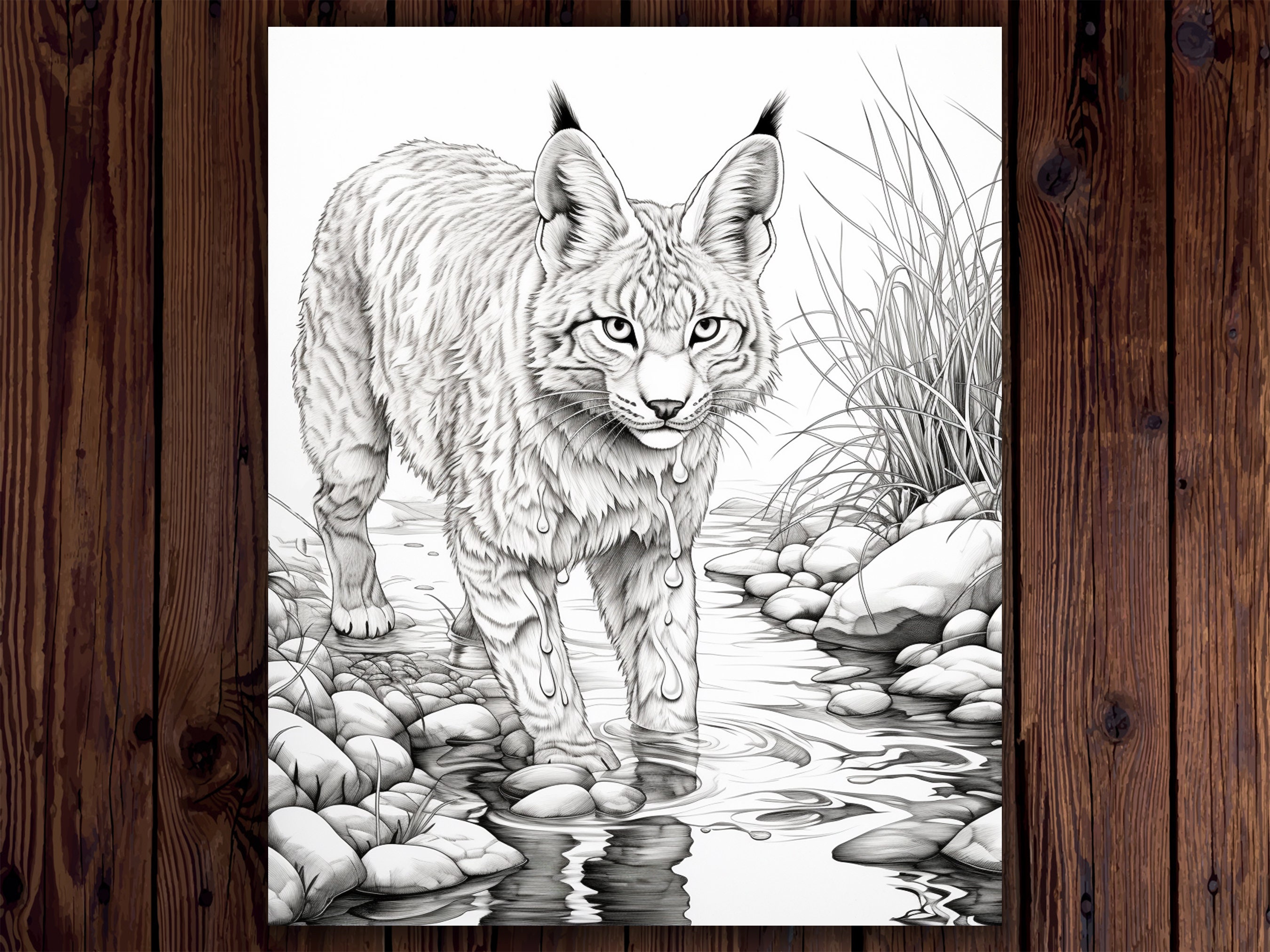 50 Cute Lynx Coloring Pages, Animal Coloring Book for Cat Lovers ...