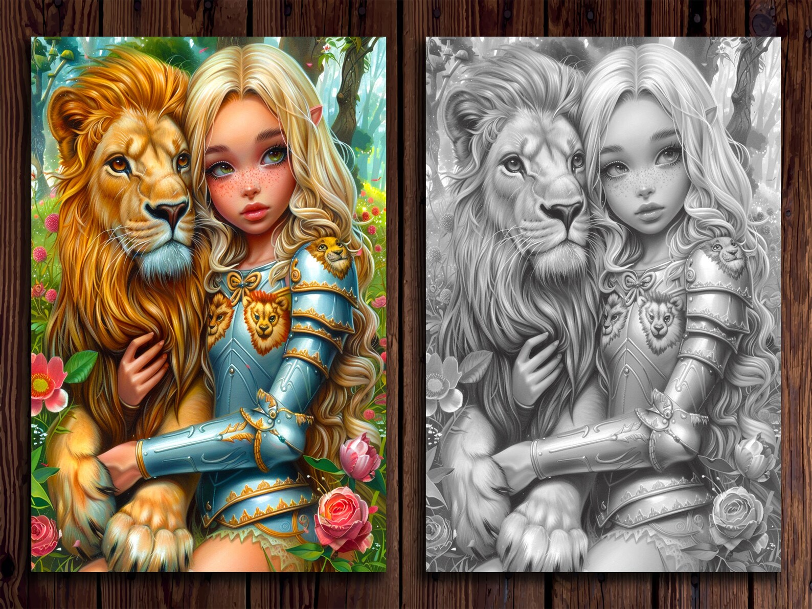 Enchanted Elf Coloring Pages: Whimsical Animal Portraits (printable ...