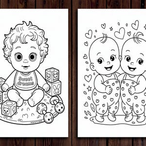 Baby Coloring Pages | 20 Sweet Designs (digital Download) - Etsy