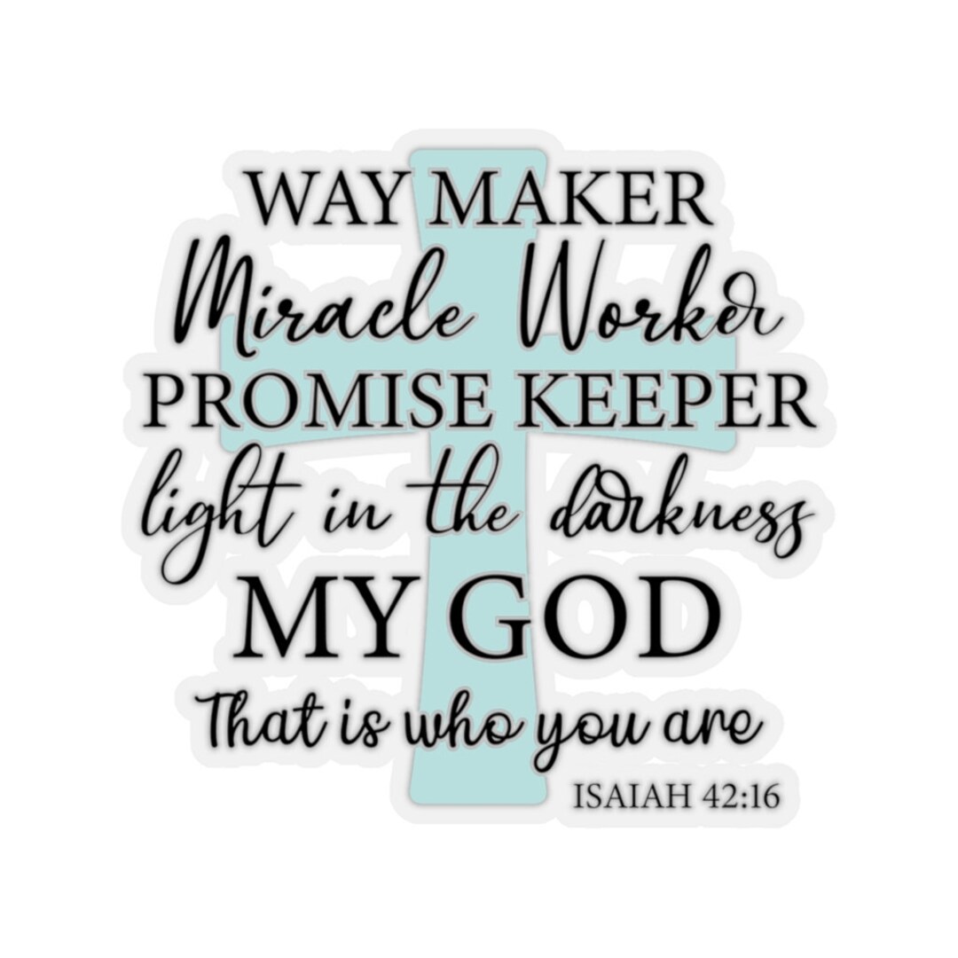 WAYMAKER, Laptop Stickers, Cute Stickers, Christian Gifts, Christian ...