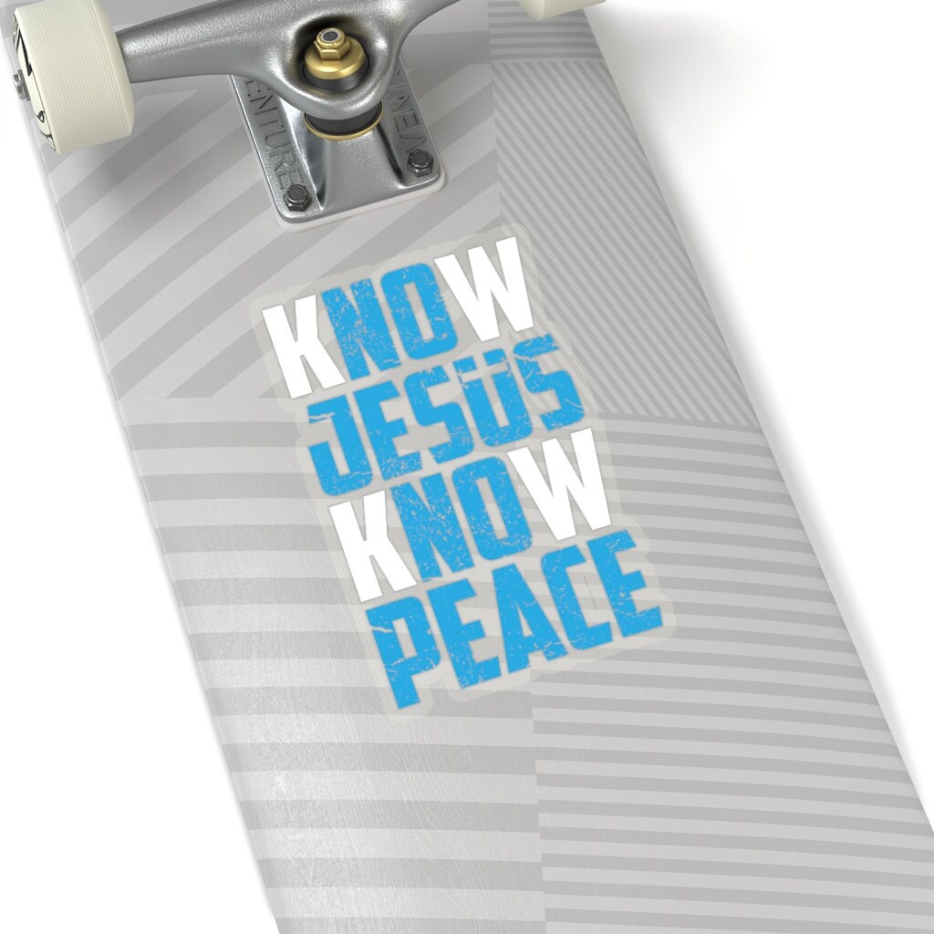 Know Jesus Know Peace Sticker, Christian Laptop Decal - Etsy