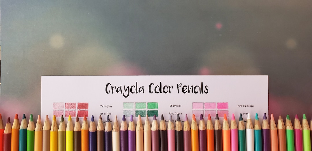 PDF 120 Crayola Color Pencil Coloring Swatch Chart, Printable PDF - Etsy