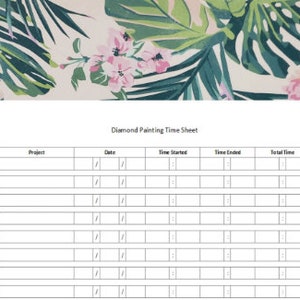 Diamond Painting Log Book Printable and Editable PDF - Etsy