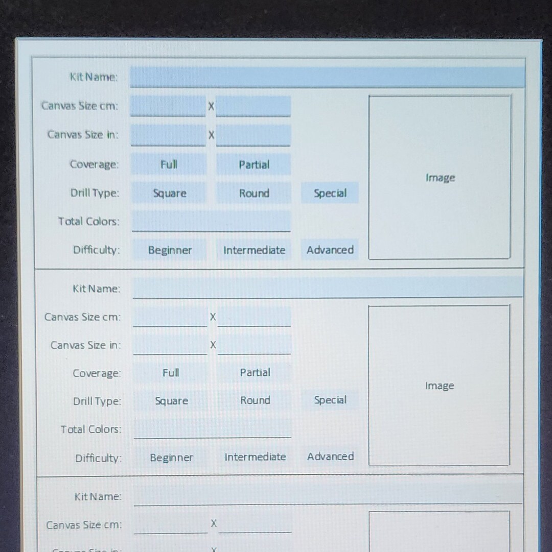 Diamond Painting Logbook, Printable and Editable PDF - Etsy