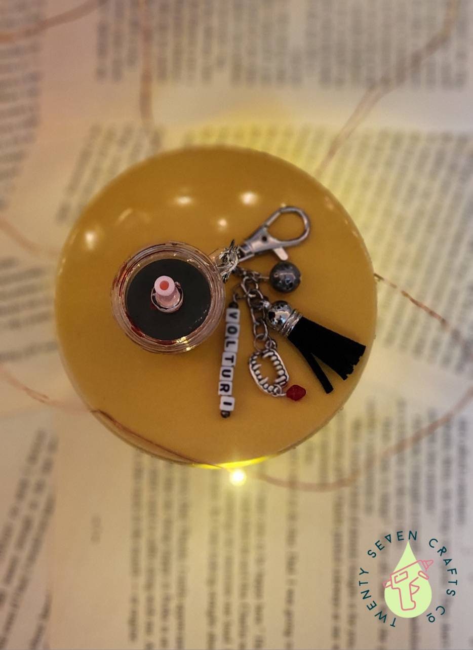 Vampire Themed Donor Café Blood Shaker Cup Keychain Bag Charm With ...