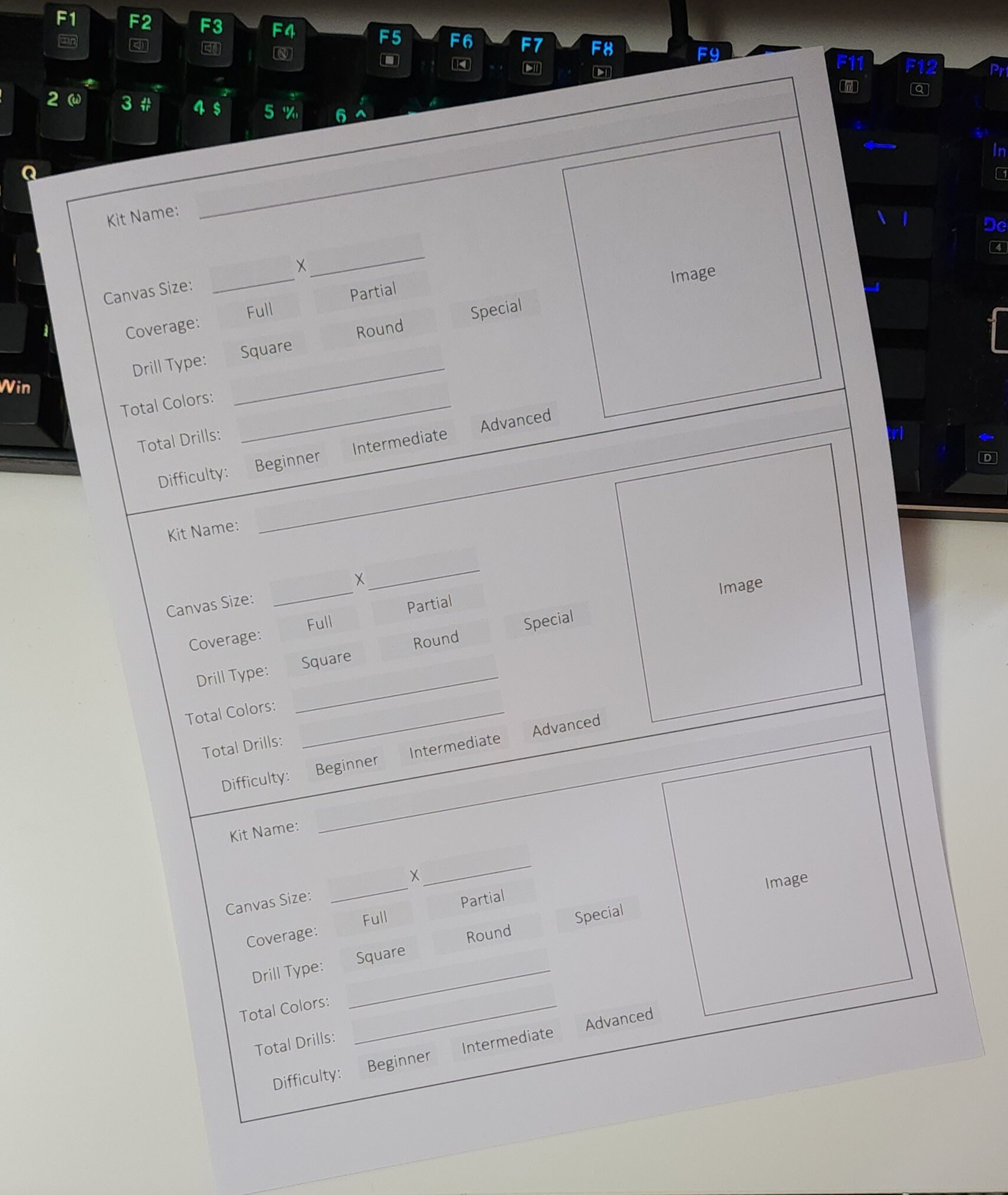 Diamond Painting Log Book, Printable and Editable PDF - Etsy