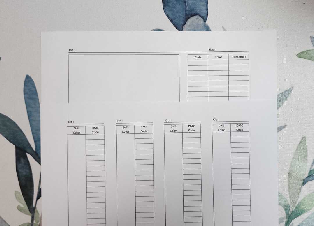 Diamond Painting Drill, Various Non-dmc Diamond Inventory Sheet ...