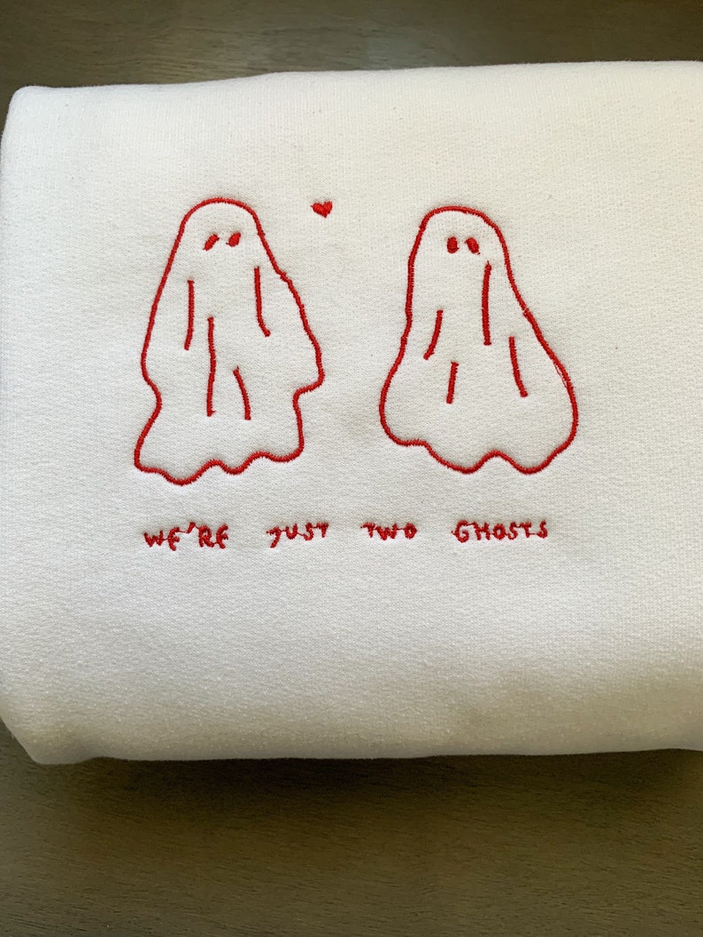 Halloween Sweater Cute Ghosts Ghost Sweater Embroidered - Etsy