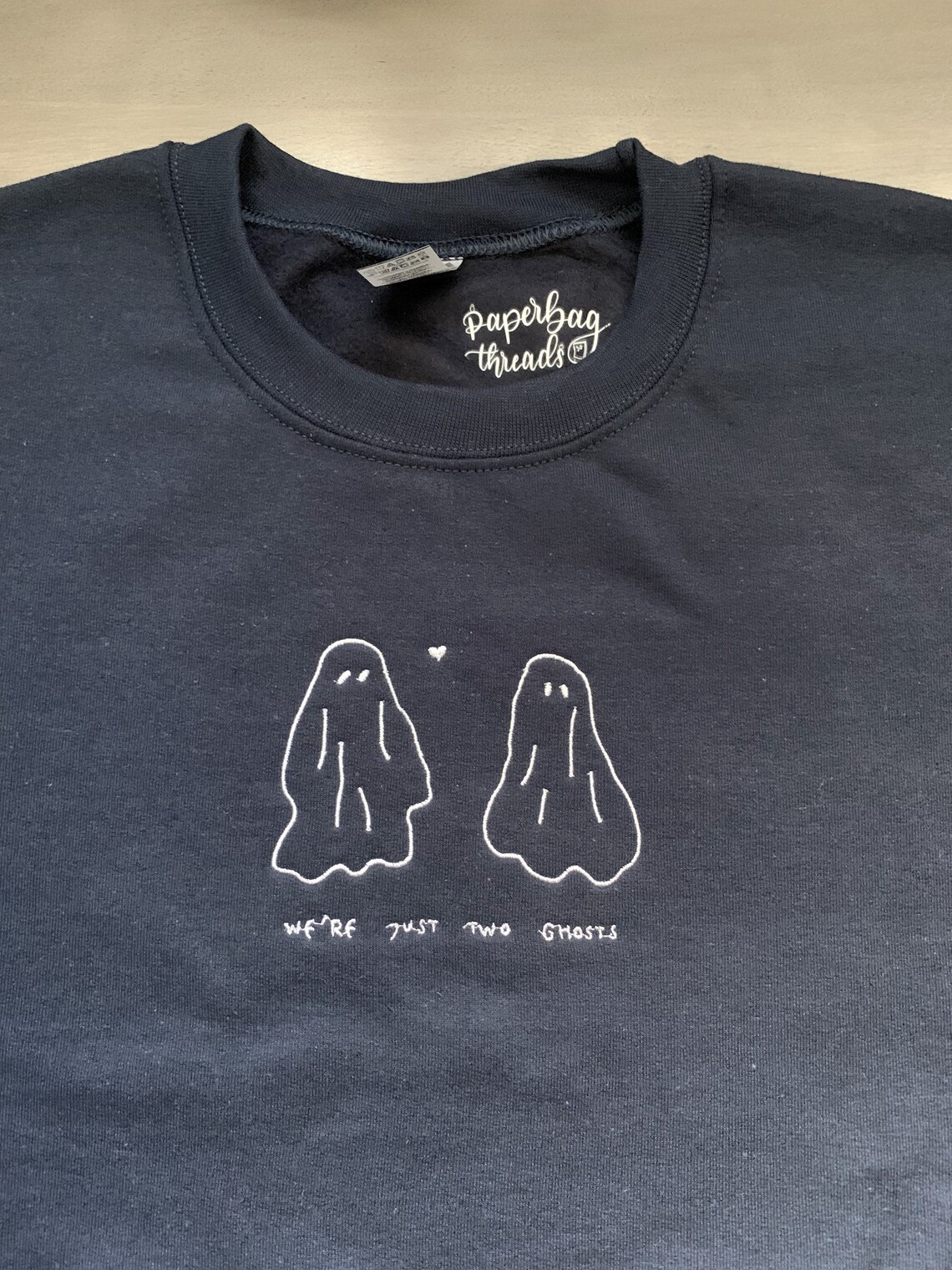 Halloween Sweater Cute Ghosts Ghost Sweater Embroidered - Etsy